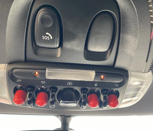 BMW MINI COOPER Toggle Switch Cover / Cap Red PVC F54 F55 F56 F57 F60 ...