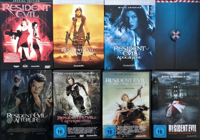 RESIDENT EVIL 1-6 DVD Klappbuch Ed. mit Schuber + Raccoon City Resident ...