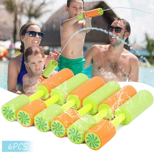 6 X WATER GUN FOAM HYDRO BLASTER PUMP SHOOTER KIDS TOY OUTDOOR SUMMER ...