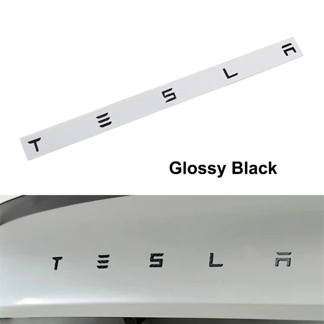 3D TESLA LETTERING Emblem Rear Trunk Tailgate Badge Sticker for Tesla 3 ...