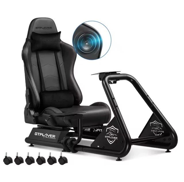 RACING SIMULATOR GTPLAYER Cockpit with Seat Adjustable Gaming Stand G25 ...