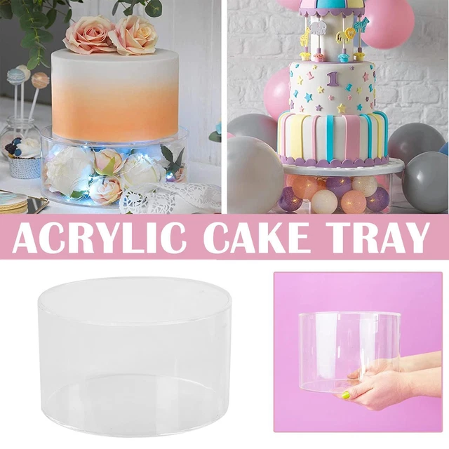ACRYLIC FILLABLE CLEAR Tier Cake Separator / Cake Stand A6 L8A3 £17.85 ...