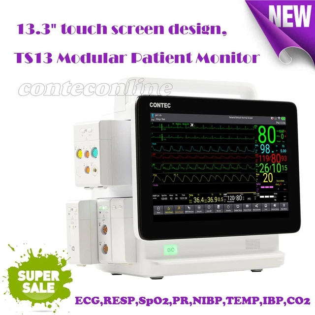 13.3& TOUCH SCREEN Vital sign Patient Monitor ECG,RESP,SpO2,PR,NIBP ...
