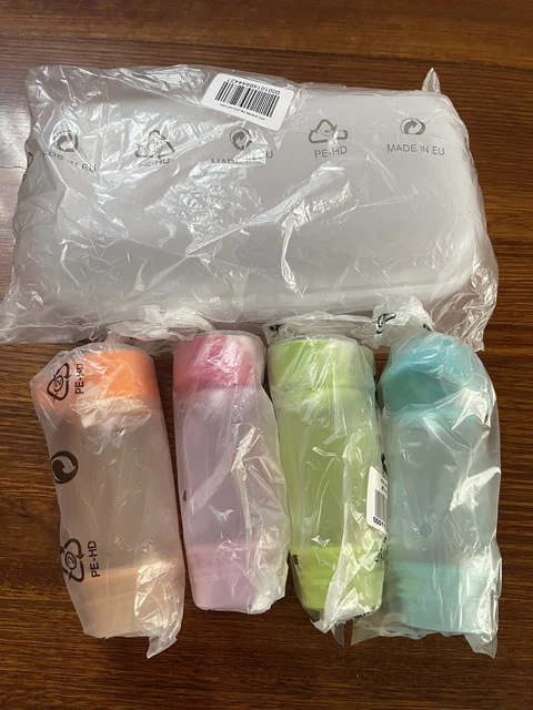 NEW TUPPERWARE MINI Bottle Set Of 4 With Oyster 90ml Sauce Shampoo ...