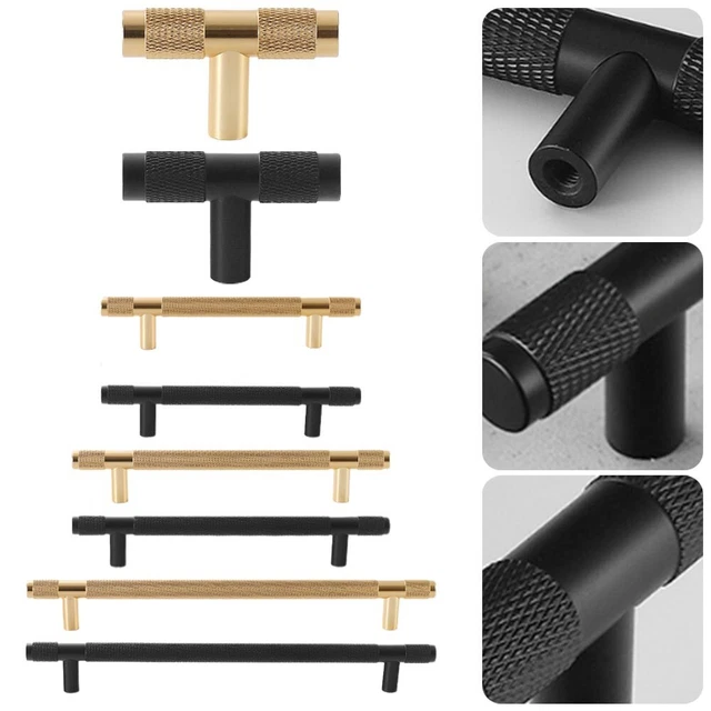 POIGN E DE BARRE en T roul noir en aluminium pour tiroir de porte d'armoire d EUR 6,23 - PicClick FR