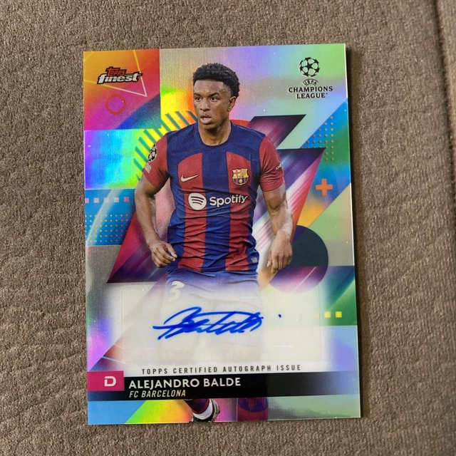 TOPPS UEFA UCC Finest 2023 2024 Barcelona Auto Autograph Alejandro ...