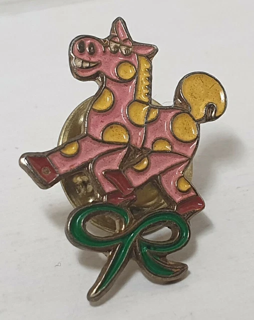 MACMILLAN CANCER RELIEF Pantomime Horse Ribbon Pin Badge Collectable ...