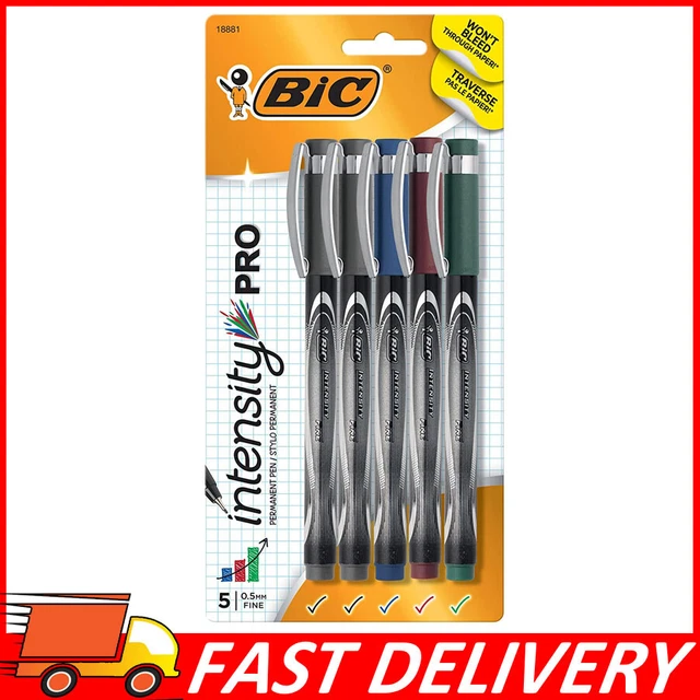 BIC INTENSITY PRO Permanent Marker, Fine Point, Assorted Colors, Ultra ...