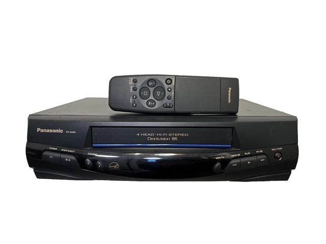 PANASONIC PV-8450 BLUELINE 4 Head Hi-Fi Omnivision VHS VCR with Remote ...