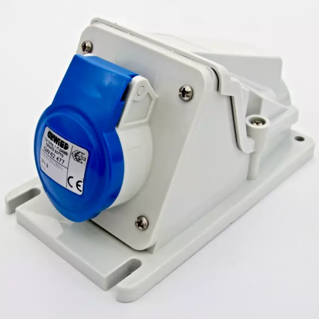 GEWISS GW62477 230V 16A 2P+E Angled Wall Mounted Socket IP44 £8.98 ... GEWISS GW62477 230V 16A 2P+E Angled Wall Mounted Socket IP44 £8.98 ...