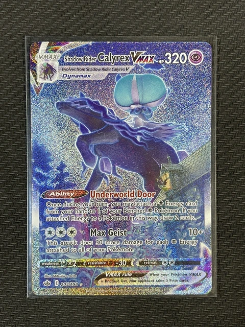 POKÉMON CARD SHADOW Rider Calyrex Vmax Alt Art Chilling Reign SWSH Rare 205/198 EUR 16,07 ...