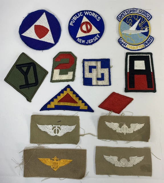 WW2 US LOT of Insignia Patches Badges Embroidery Flash Wings 26th ...