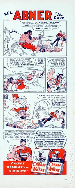 LIL ABNER CRÈME De Blé Publicité Wile-Cat #0 FN/VF 7.0 Image De Stock ...