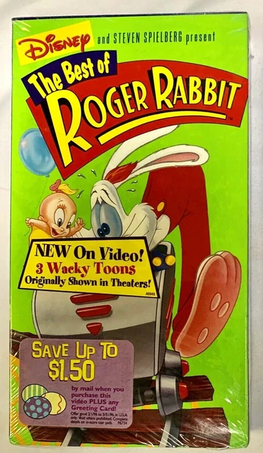 THE BEST OF Roger Rabbit (VHS, 1996) Disney - Steven Spielberg NEW ...