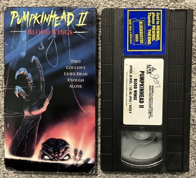 PUMPKINHEAD II BLOODWINGS 1994 VHS Rare Blockbuster Rental Horror ...