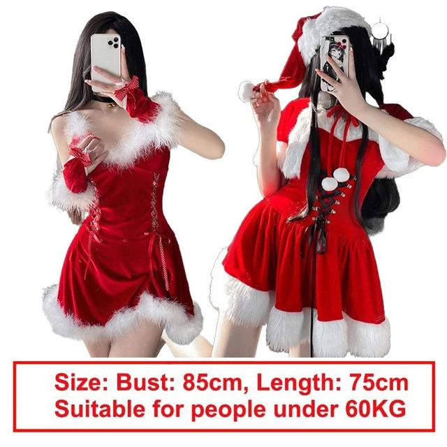 FAVOR CHRISTMAS DRESS Costume Red Velvet Cosplay Costumes Holiday Party ...