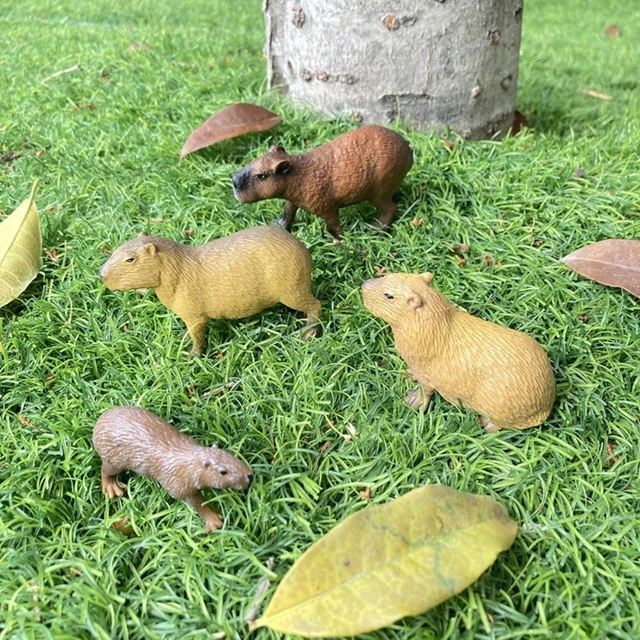 PLASTIC SIMULATION CAPYBARA Figurine DIY Mini Animals Statue EUR 5,44 ...