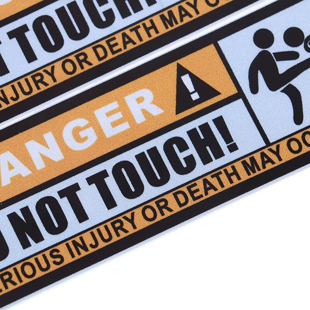 DO NOT TOUCH Car Sticker Warning Sign Waterproof PVC Personalized Cars ...