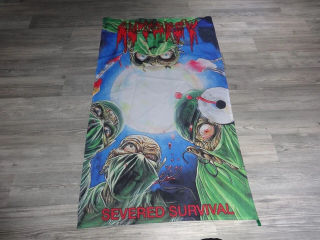 AUTOPSY FLAG FLAGGE Death Metal Impetigo Abscess Pissgrave Carcass 666 ...