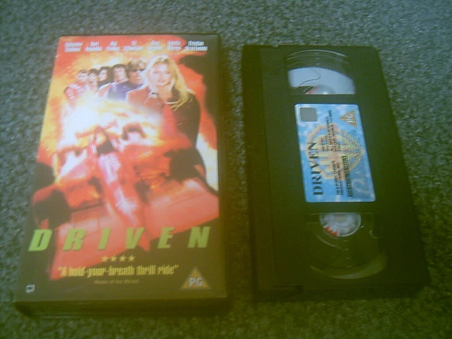 DRIVEN MOVIE-VHS TAPE-SYLVESTER STALLONE-1cm break on corner of case ...