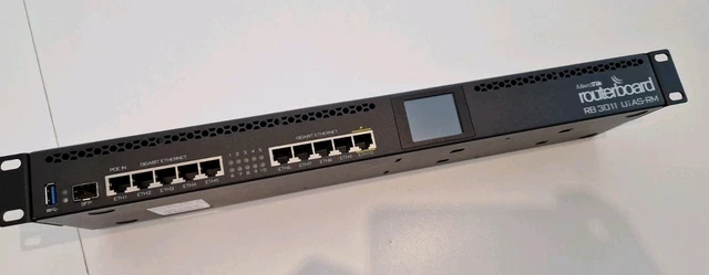 MIKROTIK RB3011UIAS-RM GIGABIT Router Routerboard RouterOS Rack Mount ...