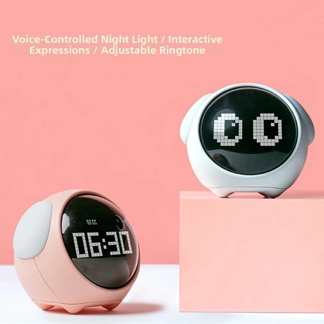 CARTOON STYLE DIGITAL Alarm Clock with LED Display and Adjustable ...