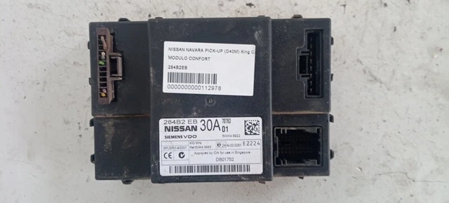 284B2EB MODULE CONFORT pour NISSAN NP300 NAVARA 2.5 DCI 4WD 2004 112978 ...
