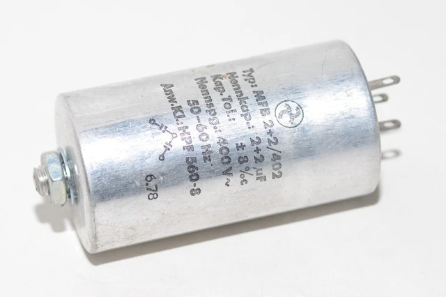 HYDRA MP CAPACITOR Type MFB 2+2/402, 2+2uF 400V~, +/- 8%, Motor ...