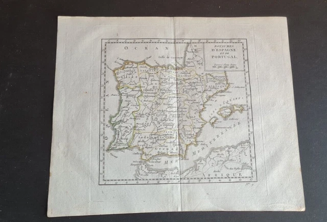 ANTIQUE (1821) MAP of Iberia - Kingdoms of Spin and Portugal £12.95 ...