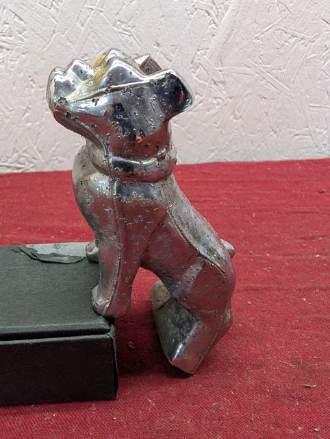 VINTAGE MACK TRUCK Bull Dog Hood Ornament Original Used Chrome Cast ...
