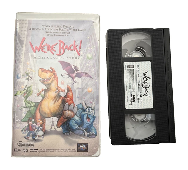 VINTAGE 90S MOVIE Were Back A Dinosaur Story Clamshell VHS Tape 1994 ...