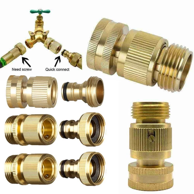 GARDEN COPPER JOINT Quick Connect Hose Pipe Connector Water Hose ...