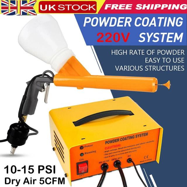 POWDER COATING GUN Portable System Electrostatic Spray Coating Machine ...