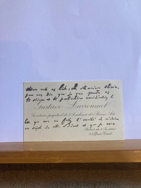 GUSTAVE LARROUMET HISTORIEN art carte de visite autographe signée non datée EUR 14,90 - PicClick FR