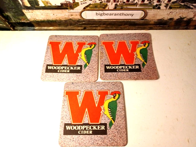 FROM THE 1980S 3 New Rare Bar Mats ( WOODPECKER CIDER ) £1.30 - PicClick UK