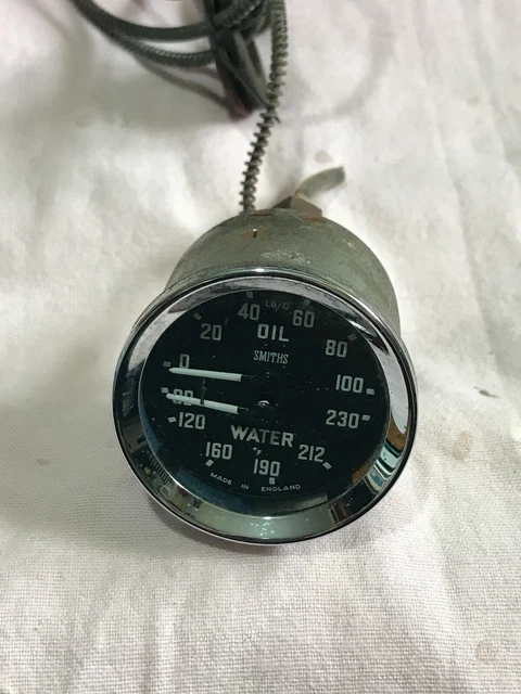 SMITHS AUSTIN HEALEY SPRITE Mk1 DUAL OIL WATER GAUGE FARENHEIGHT Frogeye Bugeye £80.00 - PicClick UK