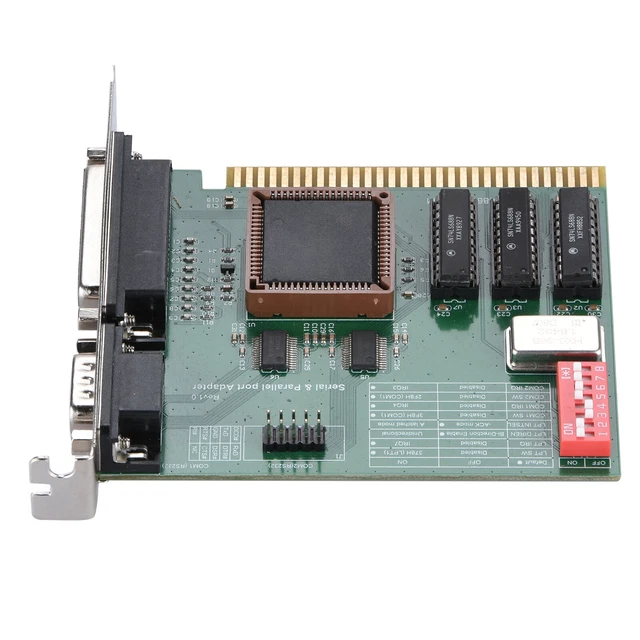 ISA RS232 SERIAL and Parallel Port Expansion Card COM1 COM2 LPT Card PC ...