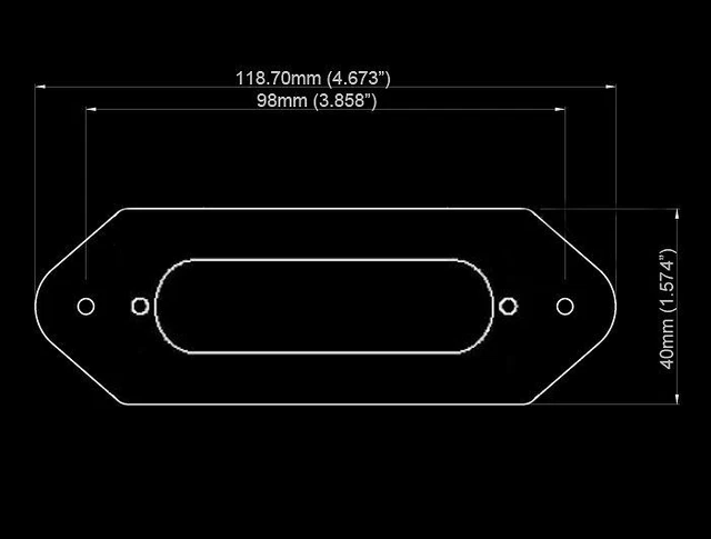 CONVERSION GUITAR PICKUP MOUNTING RING - P90 Dog Ear to Single Coil ...