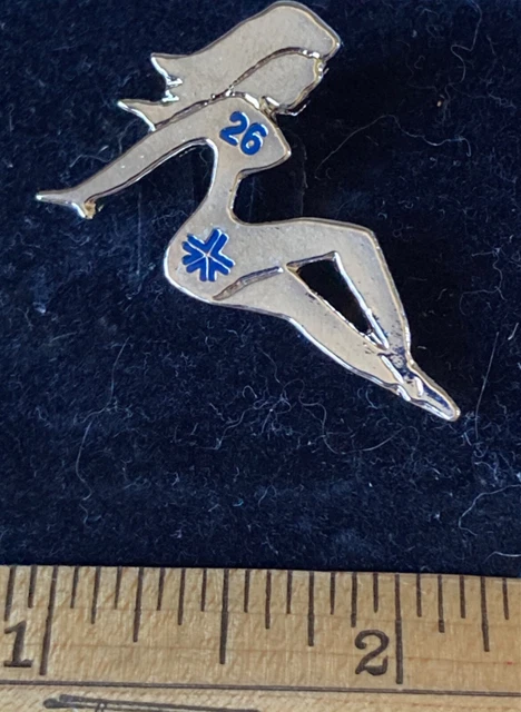 MUDFLAP GIRL SEXY Woman POLICE Montreal District CUM SPVM Silver Tone ...