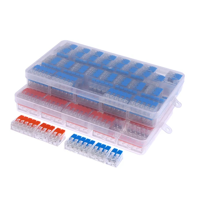 75PCS/SET WIRE CONNECTORS Universal Compact Wiring Terminal Block For ...