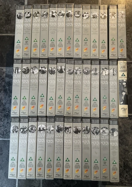 HUGE LAUREL & Hardy Collection- VHS Bundle (38 Total) - 34/38 TAPES SEALED EUR 85,66 - PicClick IT