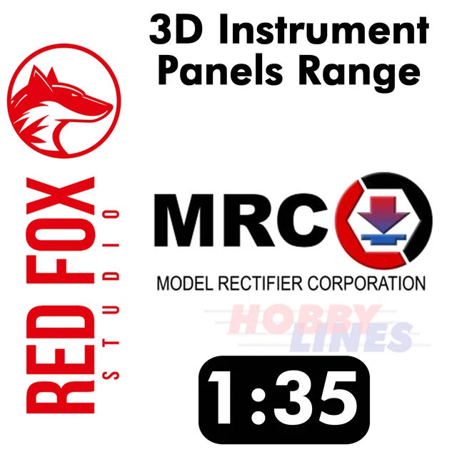 RED FOX STUDIO 3D Printed Instrument Panel Set MRC Model kit 1:35 Decal ...