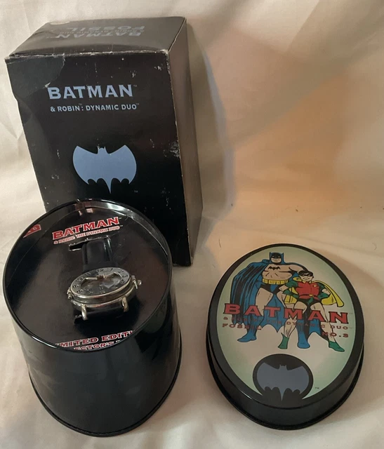 BATMAN & ROBIN Dynamic Duo Limited Edition Fossil Watch No.3 W/ Box Tin ...