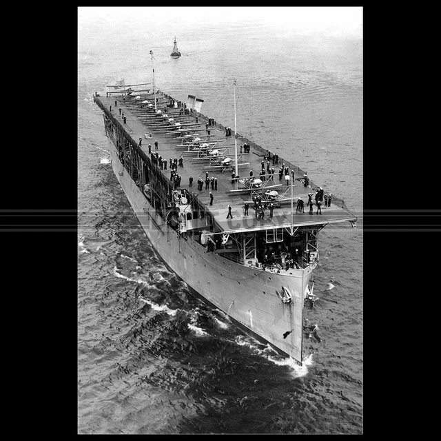 PHOTO B.004172 USS LANGLEY (CV-1) 1928 US NAVY FIRST'S AIRCRAFT CARRIER ...