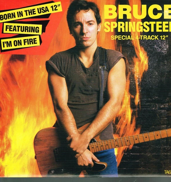 BRUCE SPRINGSTEEN BORN In the USA 12" vinyle UK Cbs 1985 EP sunburst ...