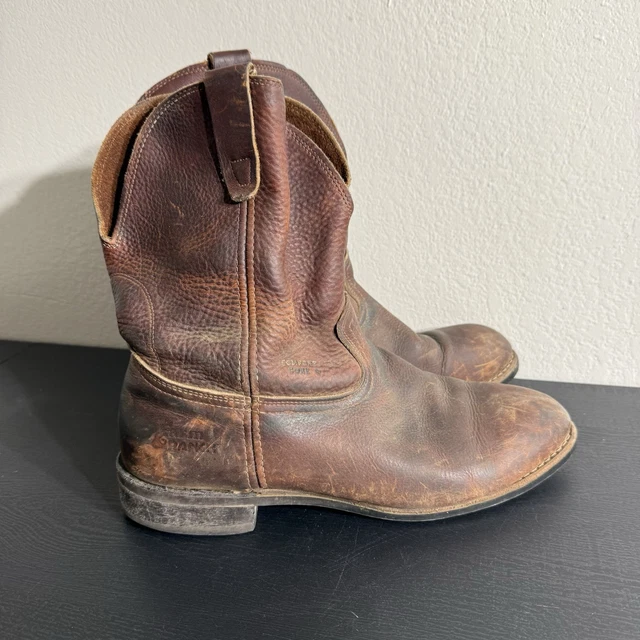 GEORGIA FARM & Ranch Mens Brown Leather Work Boot 20052 Comfort Sz 13 £ ...