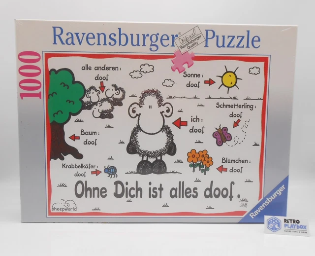 RAVENSBURGER PUZZLE OHNE DICH IST ALLES DOOF sheepworld NEU /R20F14 EUR ...