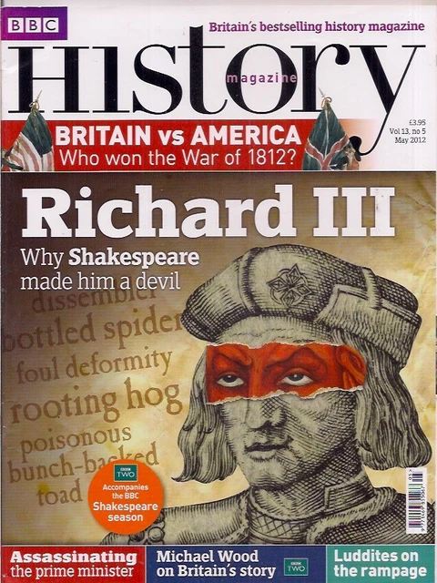 BBC HISTORY MAGAZINE-MAY 2012-RICHARD III. £3.50 - PicClick UK