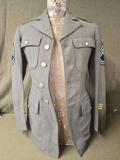 WWII USAAF COMMUNICATIONS Specialist Jacket with Rank and Service Dated ...