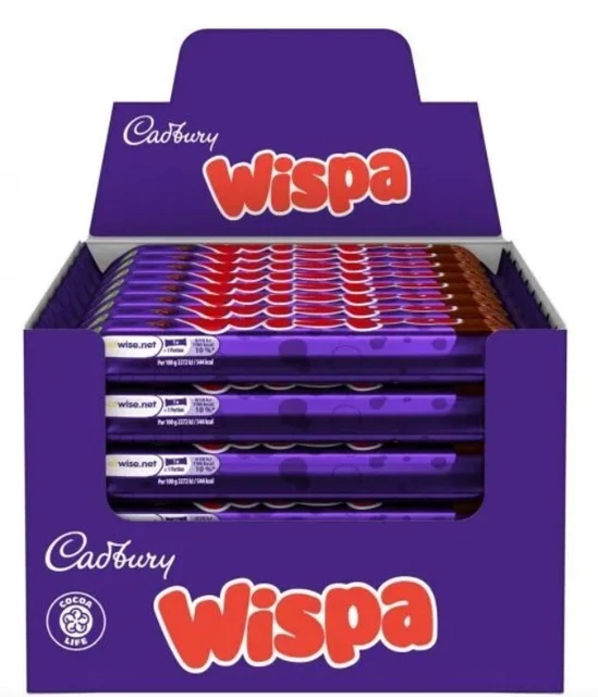 CADBURY CHOCOLATE WISPA Bars - FULL SIZED BARS - Various Packs - FREE P ... CADBURY CHOCOLATE WISPA Bars - FULL SIZED BARS - Various Packs - FREE P ...
